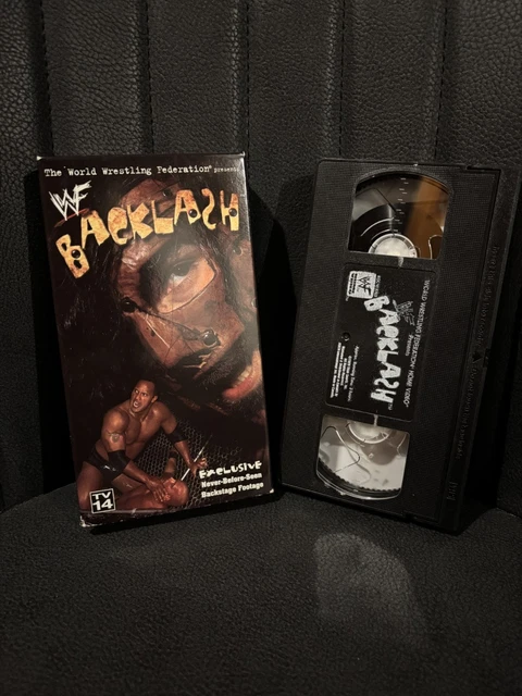 WWF WWE BACKLASH 1999 VHS Tape Mankind Rock Austin McMahon VINTAGE OOP ...