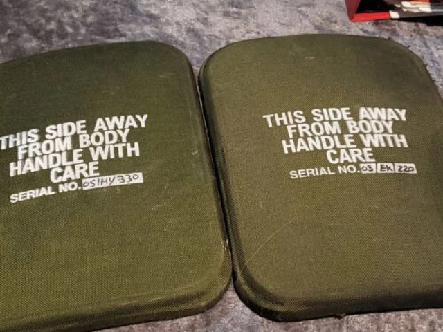 BRITISH ARMY CBA/ECBA Osprey Virtus STV Body Armour Ballistic Plate x 2 ...