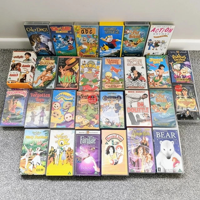 30X CHILDREN'S VHS Bundle. Family Movies And Cartoons. Disney ...