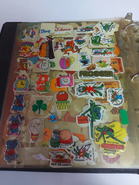 VINTAGE 1970S-1980S STICKER Book Nintendo MOTU Pacman Mario Scratch And ...