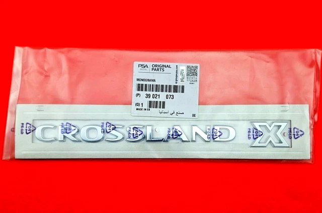 ORIGINAL OPEL SCHRIFTZUG, Emblem, Logo "Crossland X" Chrom Heckklappe ...