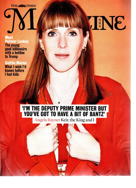 TIMES MAGAZINE MARCH 1 2025 Angela Raynor Jason Isaacs Palmer Luckey £4 ...