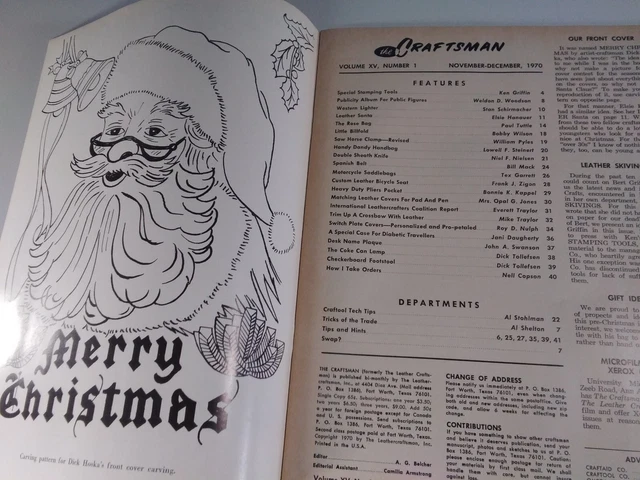 LEATHER CRAFTSMAN MAGAZINE Vintage 1970 Santa Patterns Rare £20.99 ...