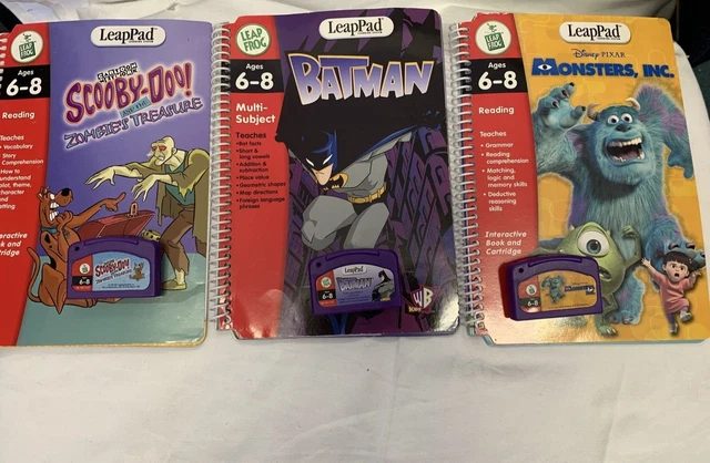 LEAP FROG LEAPPAD Bundle 6-8 Batman, Monsters Inc, Scooby Doo Books ...