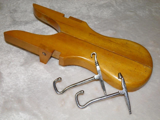 WW1 MILITARY CAMPAIGN English Boot Jack & Boot Pulls W/ Button Hook ...