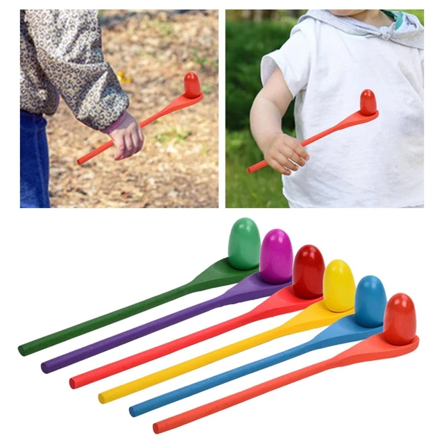 6X EGG AND Spoon Race Game Set Preschool Learning Toy Puzzle Game ...