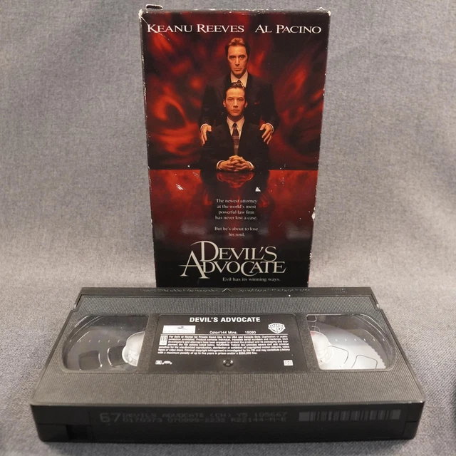VINTAGE DEVILS ADVOCATE VHS Tape Keanu Reeves Al Pacino Horror Thriller ...
