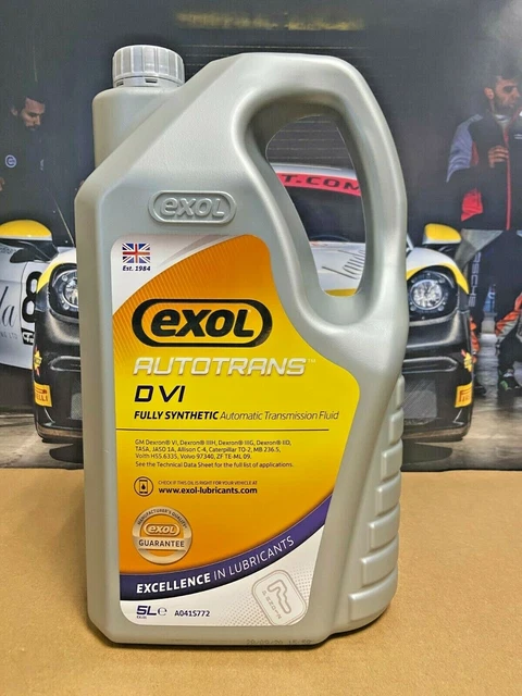 GENUINE EXOL DEXRON VI ATF Transmission Fluid Fully Synthetic 5 Litres ...