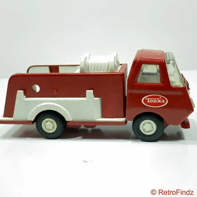VINTAGE TONKA MINI Pumper Fire Truck Pressed Steel Red & White 6” EUR ...