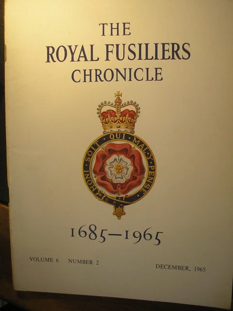 ROYAL FUSILIERS JOURNAL 1965 British Army Military History Regiment RRF ...