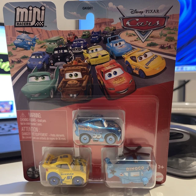 DISNEY PIXAR CARS Mini Rotor, Metallic Dinoco McQueen, Cruz, Mini Pack ...
