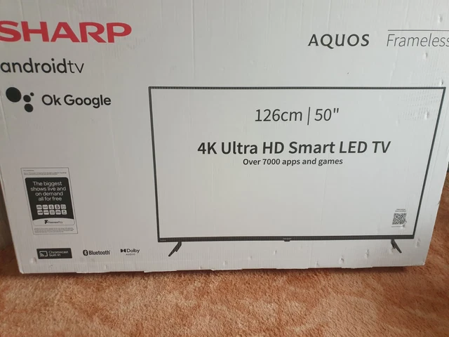 SHARP 50& INCH Ultra HD 4K LED Smart Android TV with Google Assistant ...