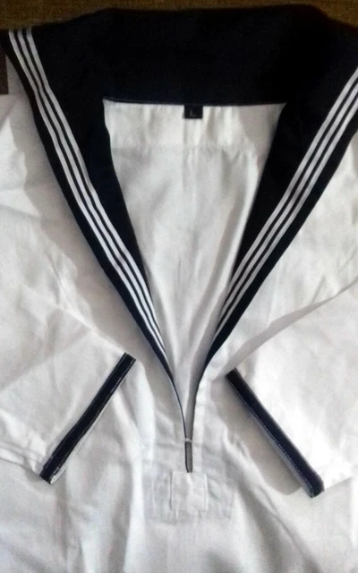 WW2 VINTAGE RANS Royal Australian Navy tropical white cotton square rig ...