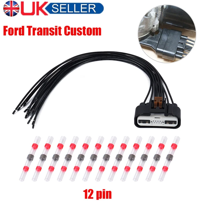 FORD TRANSIT CUSTOM 12 Pin Wiper Motor Plug Loom Repair Kit NEW UK ...