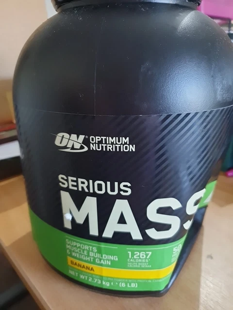 OPTIMUM NUTRITION SERIOUS Mass Banana Flavoured Protein Powder - 6 lb £ ...