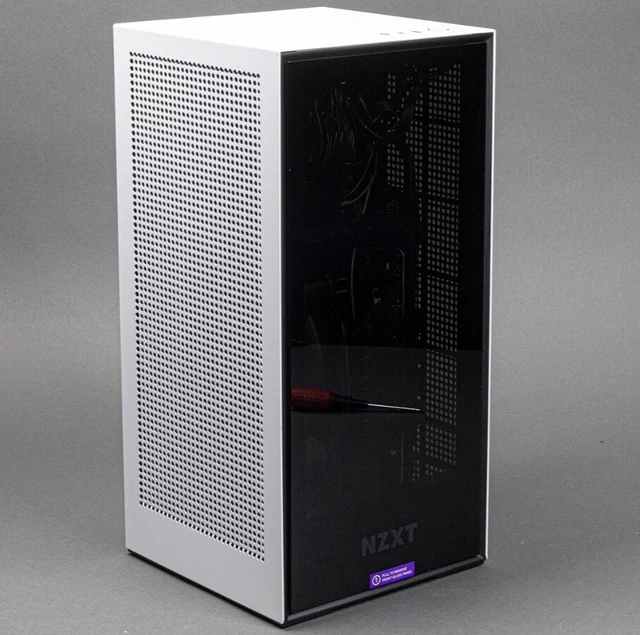 NZXT H1 MINI-ITX Windowed PC Gaming Case with 650W PSU & AIO Cooler ...