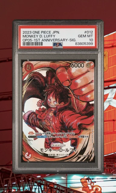 ONE PIECE OP-05 Monkey D. Luffy Japanese ST01-012 SR Oda Signed PSA 10 ...