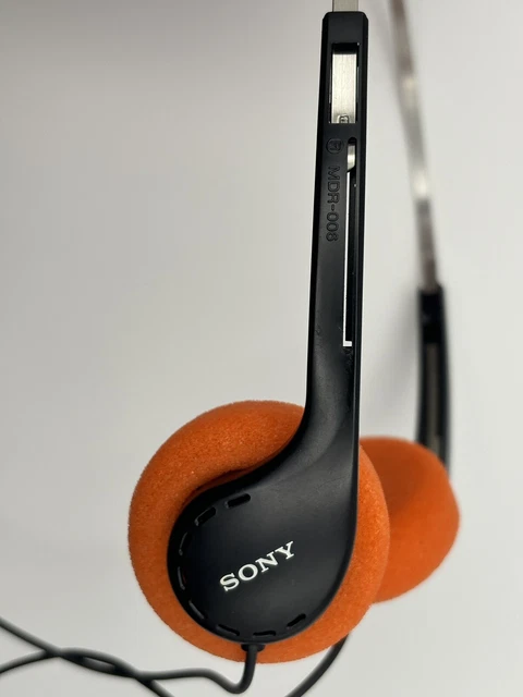 SONY MDR-006 WALKMAN Lightweight Headphones Orange Pads Guardians of ...