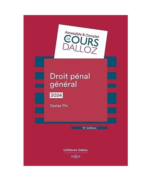 DROIT PÉNAL GÉNÉRAL 2024 15ed, Pin, Xavier EUR 49,42 - PicClick FR