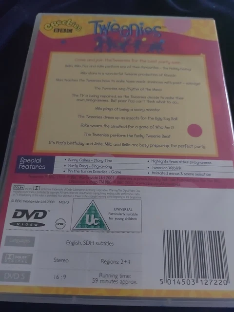 TWEENIES PARTY GAMES Laughs And Giggles Dvd Kids £6.99 - PicClick UK