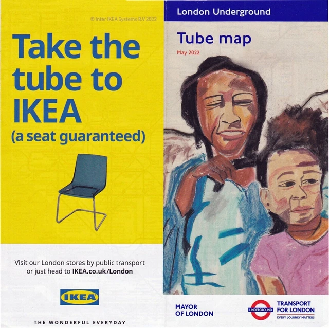 LONDON UNDERGROUND TUBE Map / Guide 2022 May £1.00 - PicClick UK