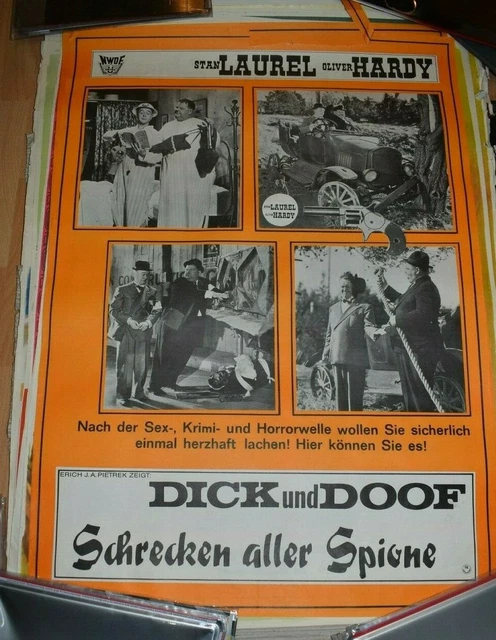 DICK UND DOOF Schrecken a.Spione,Original Filmplakat A1,1960er Jahre ...