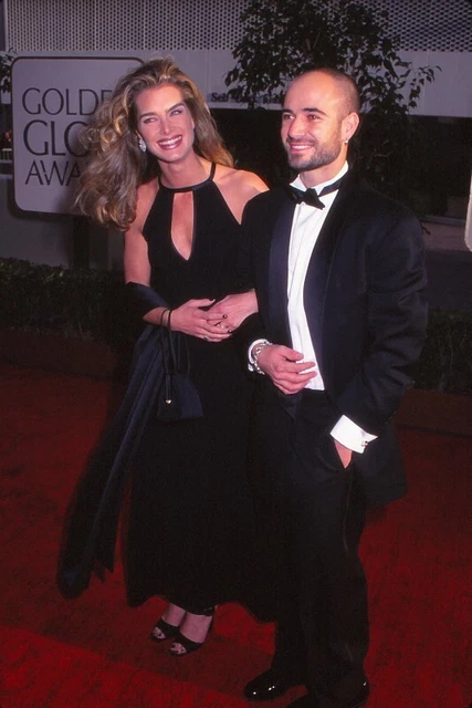 DIA BROOKE SHIELDS et Andre Agassi 1996 format Ko photographe P9-3-3-4 ...