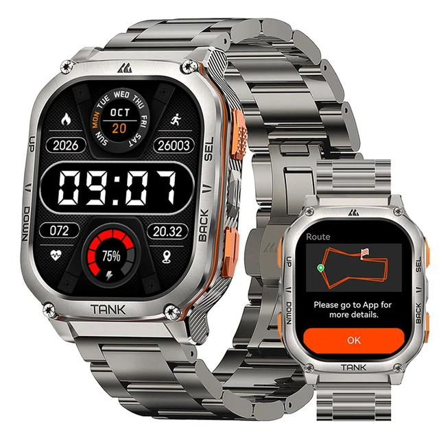 2024 KOSPET TANK M3 Ultra GPS Smart Watch Men 480mAh Rugged Military Smartwatch $225.99 ...