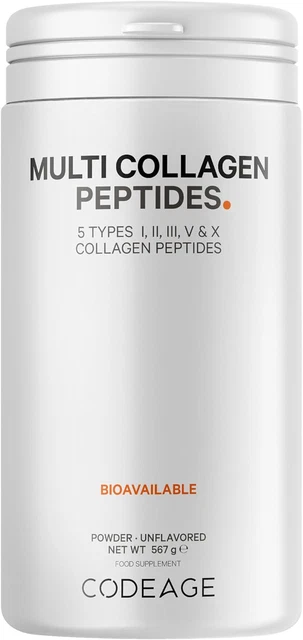 CODEAGE MULTI COLLAGEN Protein Powder Peptides, 2-Month Supply, Hydrolyzed, Type £87.34 ...