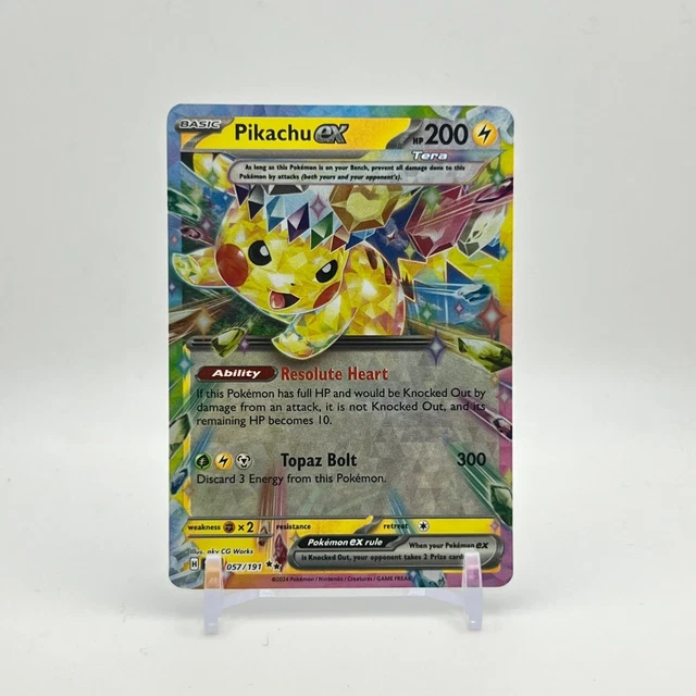 POKÉMON PIKACHU TCG Surging Sparks EX Double Rare Holo Card 057/191 $7. ...