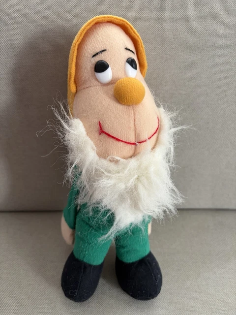 VINTAGE DWARF GNOME Plush Soft Toy White Beard Green Outfit Stuffed Toy ...