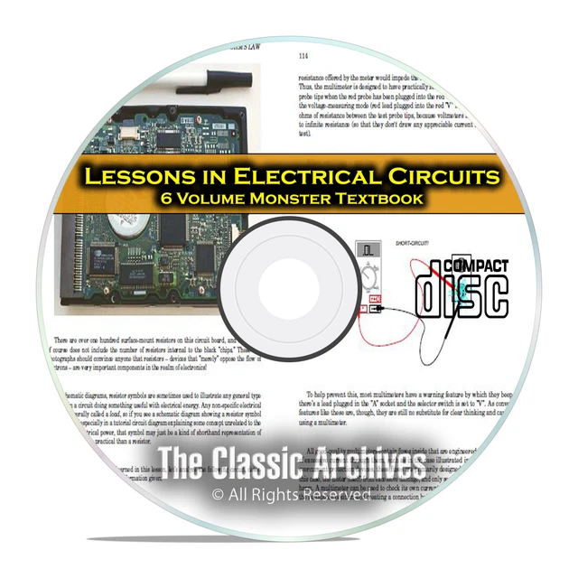 LESSONS IN ELECTRICAL Circuits Electric Electronics 6 Volume Course ...