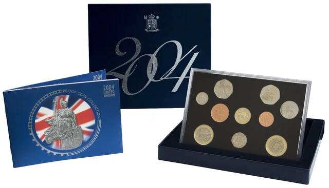 2004 ROYAL MINT United Kingdom Proof Set - Flat Case - Deluxe Coin ... 2004 ROYAL MINT United Kingdom Proof Set - Flat Case - Deluxe Coin ...