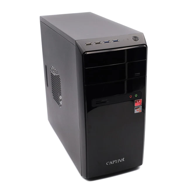 BOÎTIER PC CAPTIVA Sohoo 6826 mATX (boîtier vide) noir avec bloc d ...
