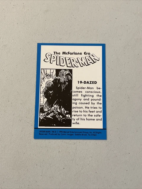 MARVEL 1992 COMIC Images McFarlane Era Spider-Man Card -- #19 Dazed EUR ...