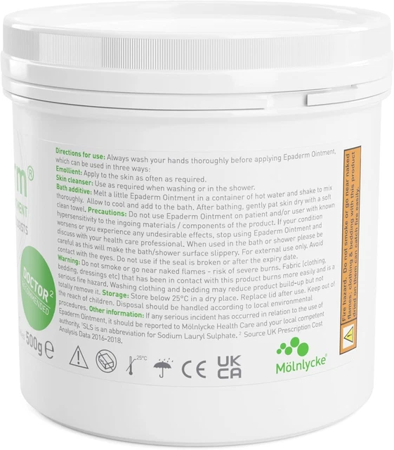 EPADERM EMOLLIENT FOR Dry Skin - 500g £13.99 - PicClick UK