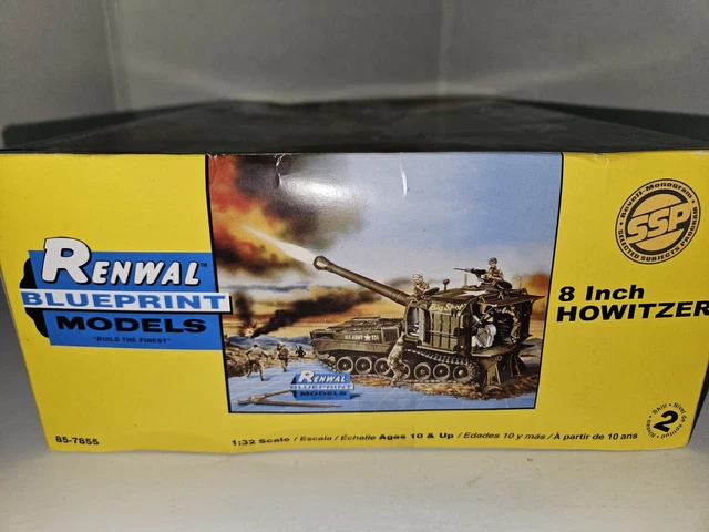 VINTAGE RENWAL BLUEPRINT Models 8" Howitzer w/ Crew 1/32 Scale -New ...