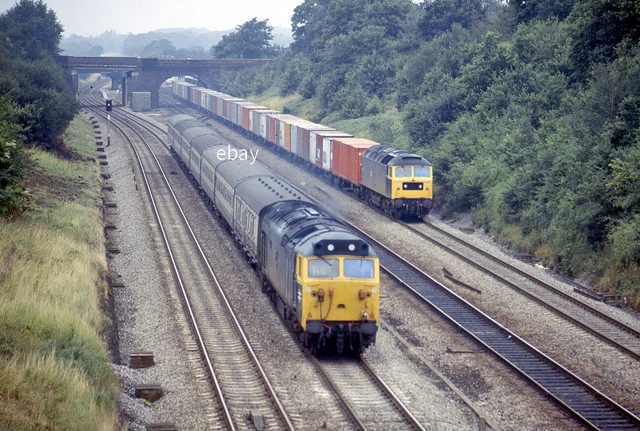 ORIGINAL 35MM COLOUR slide Diesel Class 50 & Class 47 +rights for use £ ...