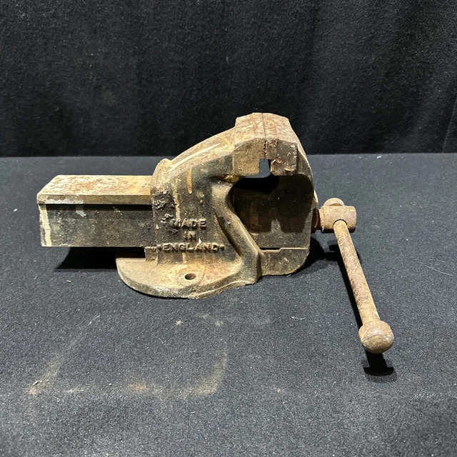 VINTAGE RECORD NO 2 mechanics / engineers bench mounted vice 3 1/2 inch ...