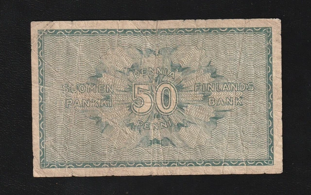 FINLAND, 50 PENNI, 1918 P-34, Banknote, Suomen Pankki / Finlands Bank ...