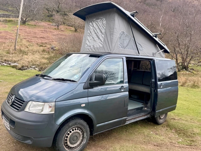 VW T5 CAMPER Van, SWB with Pop Top £8,350.00 - PicClick UK