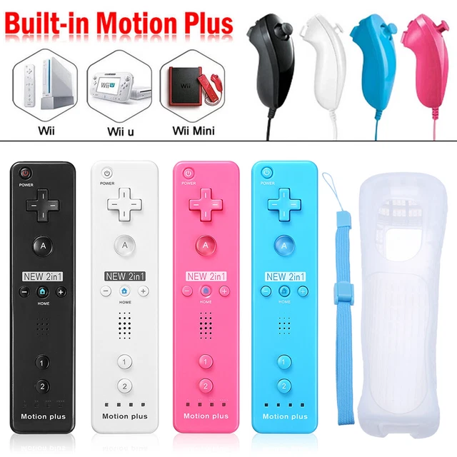 BUILT IN MOTION Plus Remote Controller /Nunchuck For Nintendo Wii/Wii U ...
