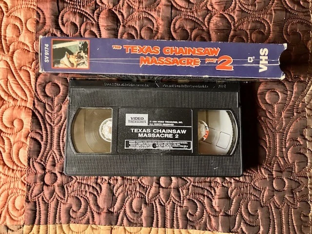 THE TEXAS CHAINSAW Massacre Part 2 vintage VHS Tape Horror, Gore ...