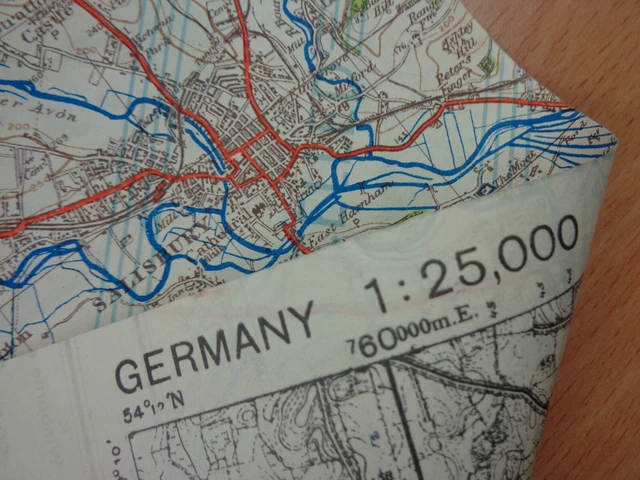 WW2 MAP OF "STOLPE" on CAPTURED GERMAN Map of "SALISBURY PLAIN ...