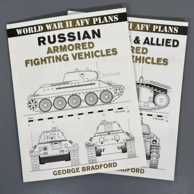 WW2 AFV PLANS: Armored Fighting Vehicles (1) RUSSIAN and (2) OTHER AXIS ...