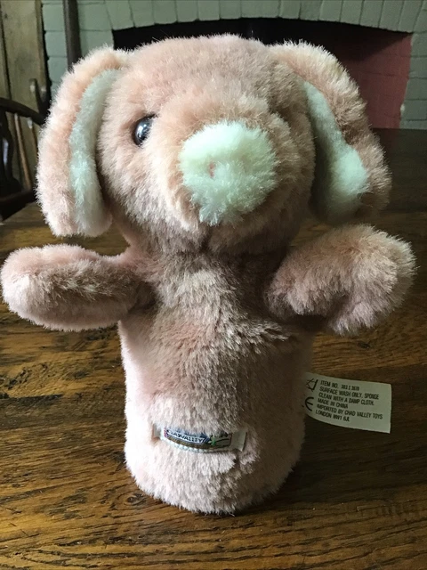 GENUINE CHAD VALLEY TOYS Pink Pig Hand Puppet Plush Soft Toy 9” VINTAGE ...