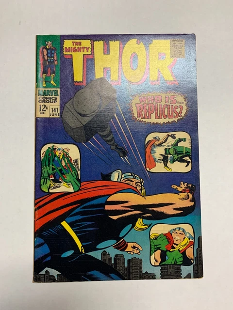 THOR #141 (1967) Stan Lee Jack Kirby 1er réplique Chuda Slugger Sykes ...