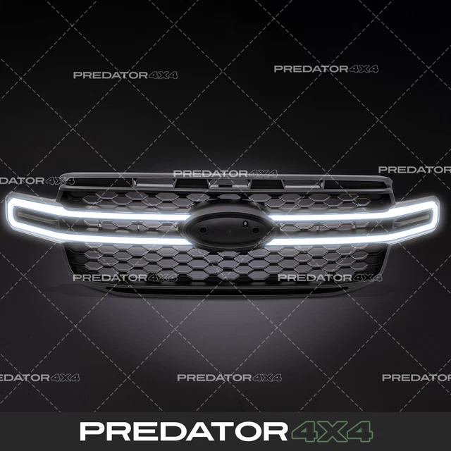MATTE BLACK DYNAMIC Led Drl Light Bar Grille For Ford Ranger T9 ...