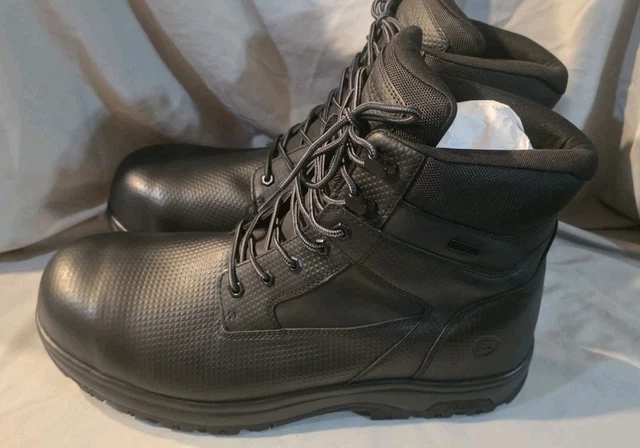DUNHAM 8000 WORKS 6" Comp Toe Boot Black LeatherMen Size 16 6E NWOB £58 ...
