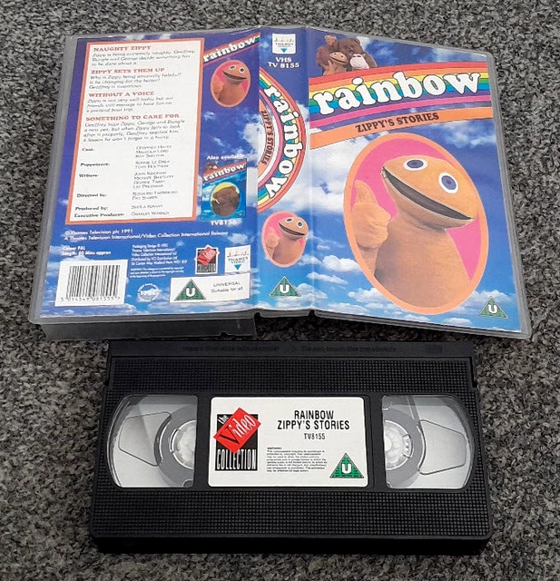 RAINBOW ZIPPY'S STORIES Geoffrey Bungle George Rare Pal Vhs Video Kids ...
